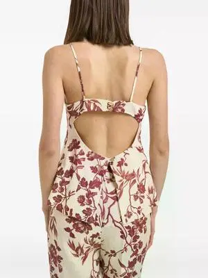 SEMICOUTURE Sleeveless Floral Print Top