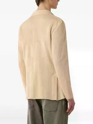 LARDINI Single-breasted Ribbed Jacket