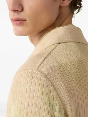 LARDINI Single-breasted Ribbed Jacket