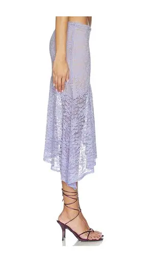 RUNAWAY THE LABEL Ava Flounce Midi Skirt