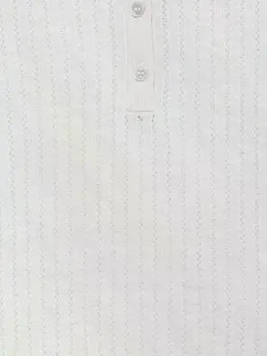 Patrizia Pepe Knitted Polo Shirt With Button Fastening