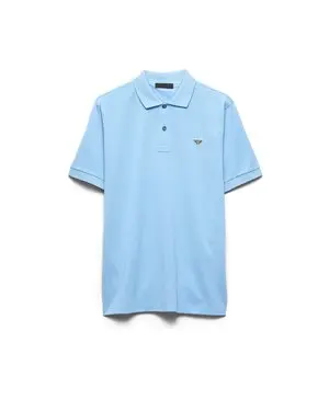 Prada Piqué Polo Shirt - Light Blue