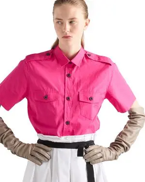 Prada Cotton Poplin Shirt - Fuchsia
