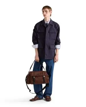 Prada Re-nylon And Leather Bag - Sienna