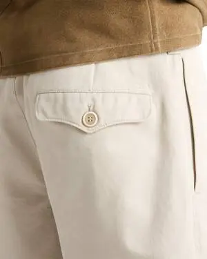 Prada Cotton Bermuda Shorts With Distressed Finish - Limestone