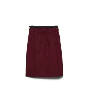 Prada Midi Skirt With Enameled Triangle Logo