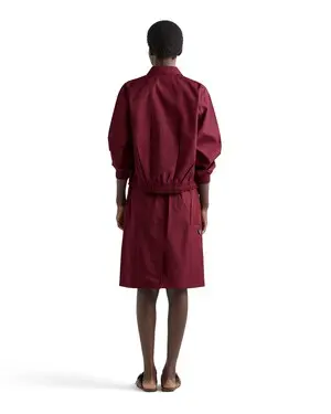 Prada Midi Skirt With Enameled Triangle Logo