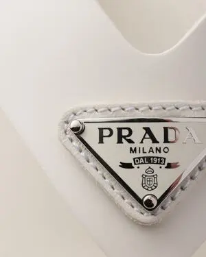 Prada Rubber Thong Sandals With Enamelled Triangle Logo - Panama