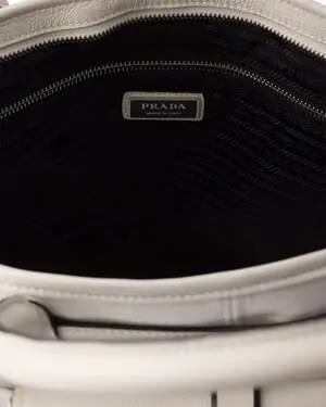 Prada Denim And Leather Tote Bag