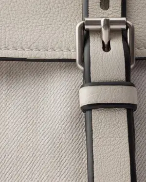 Prada Denim And Leather Tote Bag