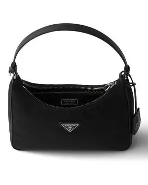 Prada Re-edition 2005 Mini Bag In Re-nylon And Saffiano Leather - Black