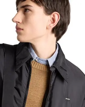 Prada Re-nylon Blouson Jacket With Embroidered Logo