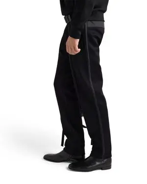 Prada Cotton Fleece Pants With Re-nylon Details
