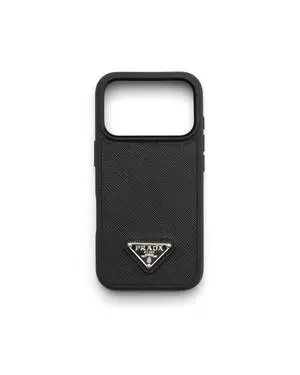 Prada Saffiano Leather Case For Iphone 17 Pro - Black