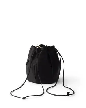Prada Satin Mini Bucket Bag - Black