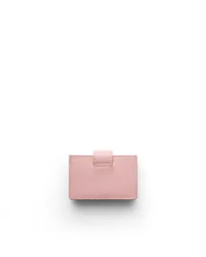 Prada Saffiano And Smooth Leather Card Holder - Peach