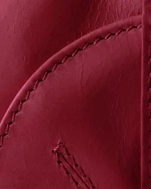 Prada Leather Mini Handbag - Ruby Red