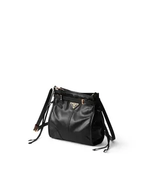 Prada Leather Mini Shoulder Bag - Black