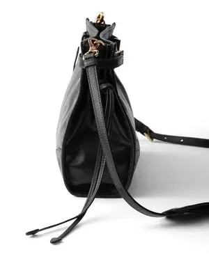 Prada Leather Mini Shoulder Bag - Black