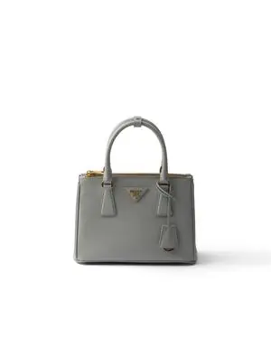 Prada Prada Galleria Small Saffiano Leather Bag Cloudy Gray
