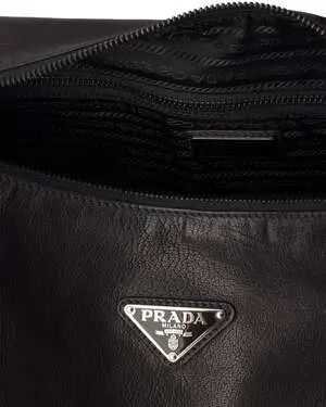 Prada Leather Shoulder Bag - Black