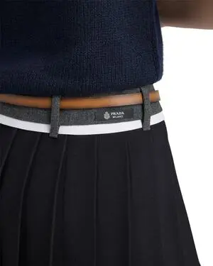 Prada Pleated Midi Skirt
