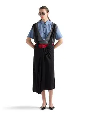 Prada Poplin Shorts With Flapped Patch Pockets - Ruby Red