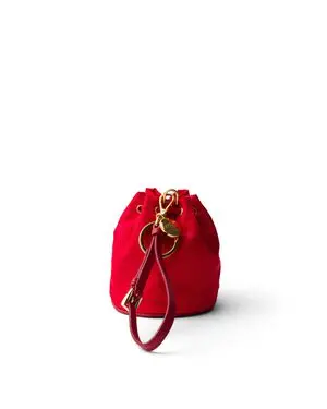 Prada Mini Icon Re-nylon Keychain Charm - Red
