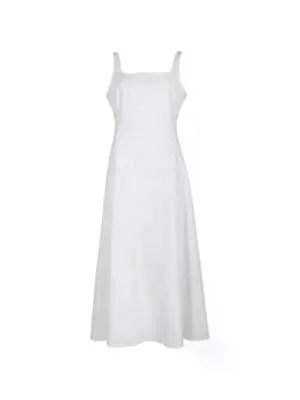 Theory Square Neck Panelled Midi Dress