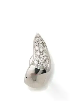 RAINBOW K Shark Diamond Stud Earrings - Silver