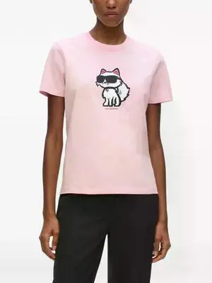 Karl Lagerfeld Ikon Choupette Cotton T-shirt