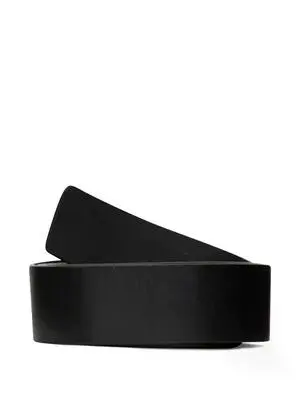 Karl Lagerfeld Logo-engraved Leather Belt - Black