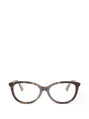 Burberry Round Frame Glasses - Brown