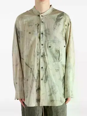 ZIGGY CHEN Abstract-print Cotton Shirt