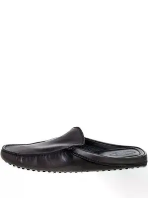 TOD'S Round-toe Leather Mules - Black