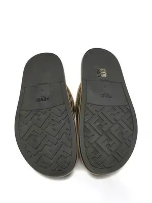 Fendi Zucca Monogram Sandals - Brown