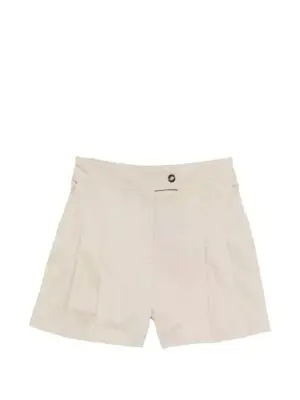 Fedeli Beige Pleated Shorts