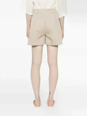 Fedeli Beige Pleated Shorts