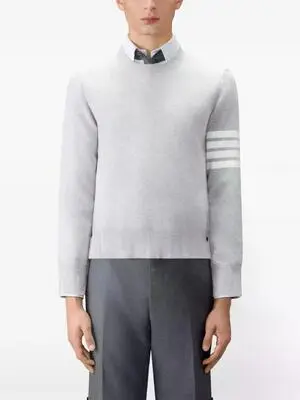 Thom Browne Crew Neck 4-bar Stripe Milano Stitch Sweater