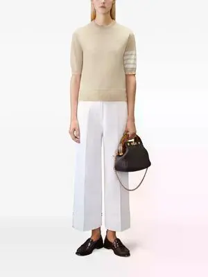 Thom Browne 4-bar T-shirt - Neutrals