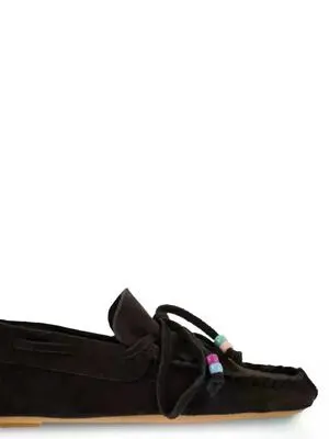 ANNIEL Fringed Suede Loafers