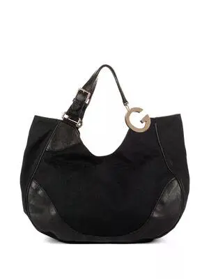 Gucci Gg Monogram Shoulder Bag - Black