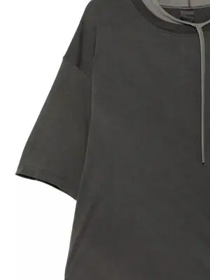 THE VIRIDI-ANNE Layered-neck T-shirt