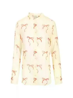 FORTE_FORTE Ribbon Print Shirt