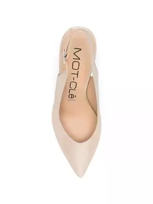 MOT-CLÈ Metallic Leather Slingback Pumps