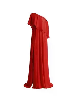 GEMY MAALOUF One-shoulder Ruffled Gown - Red