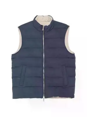 Eleventy Reversible Padded Gilet - Blue