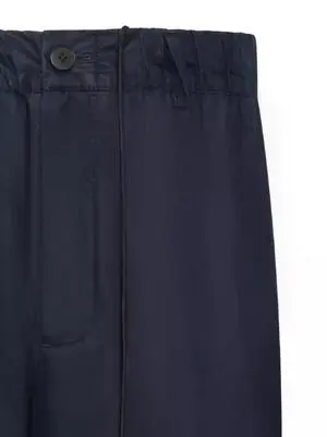 LOW BRAND Drawstring Waist Tapered Trousers - Blue