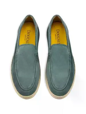 DOUCAL'S Suede Espadrilles With Braided Trim - Blue