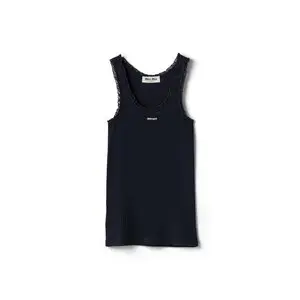 Miu Miu Garment-dyed Cotton Tank Top